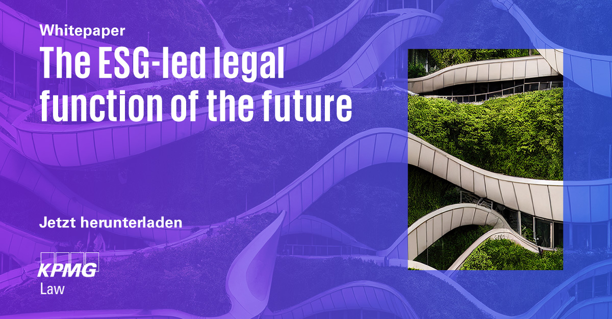 The ESG-led legal function of the future